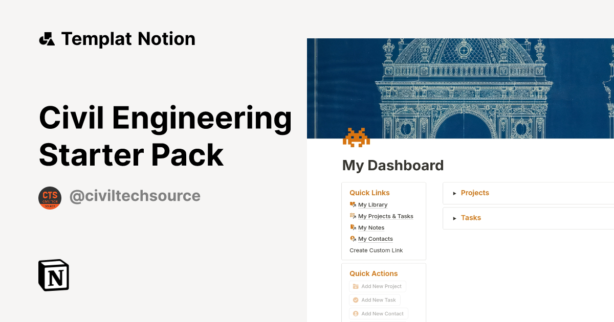 Templat Civil Engineering Starter Pack | Notion Marketplace