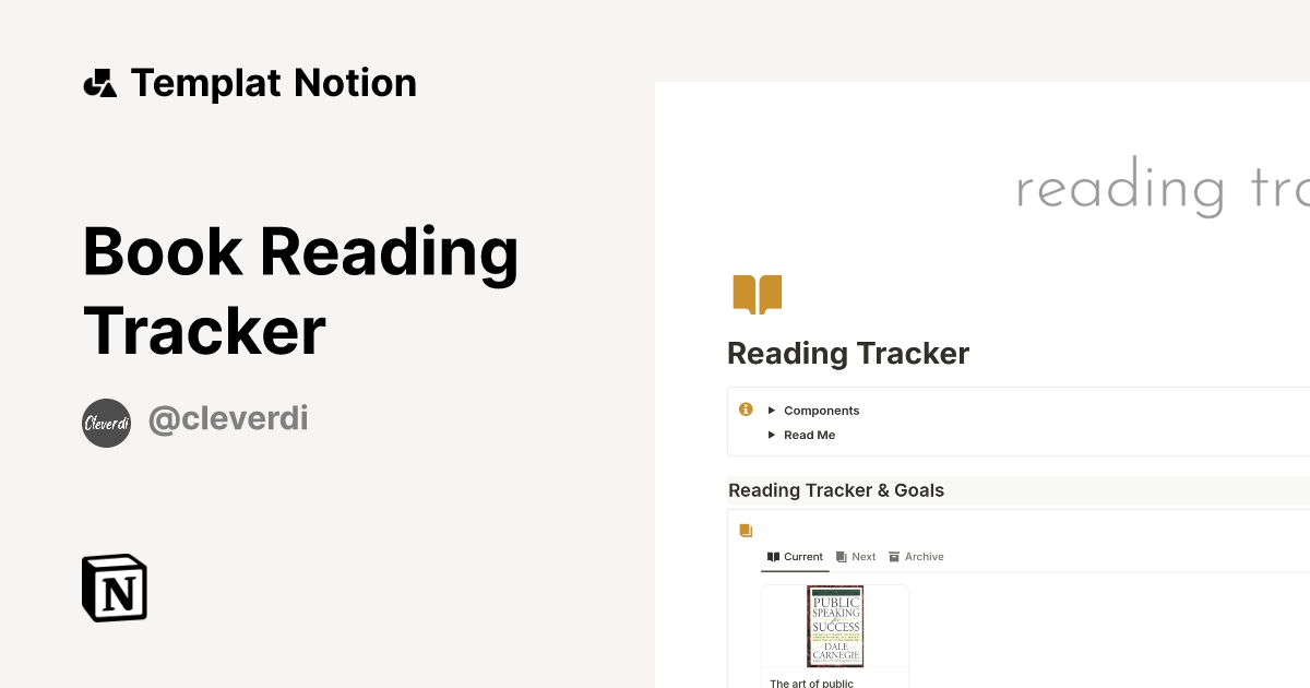 Templat Book Reading Tracker | Notion Marketplace