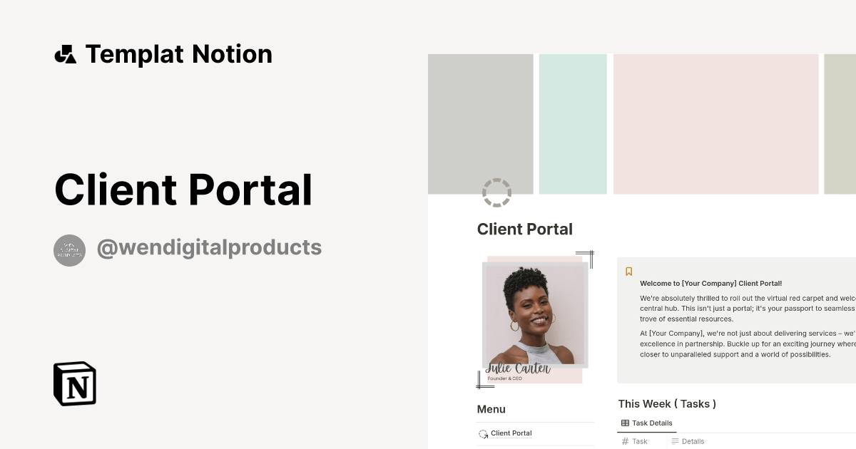 Templat Client Portal | Notion Marketplace