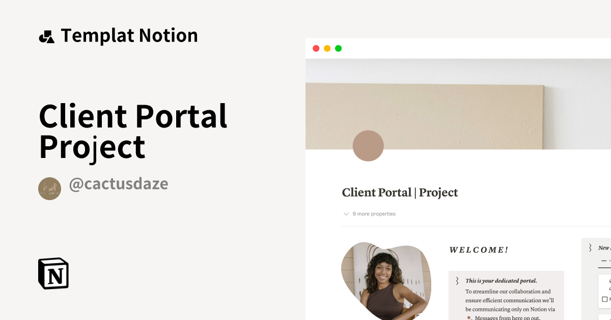 Templat Client Portal Project | Notion Marketplace