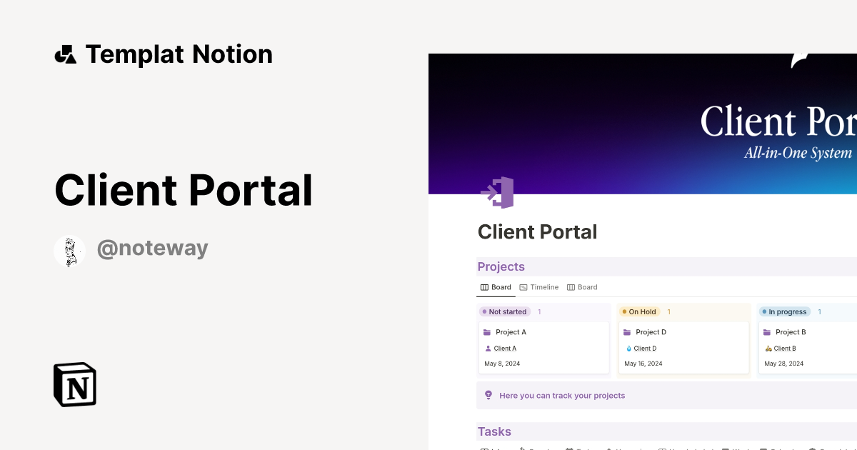 Templat Client Portal | Notion Marketplace