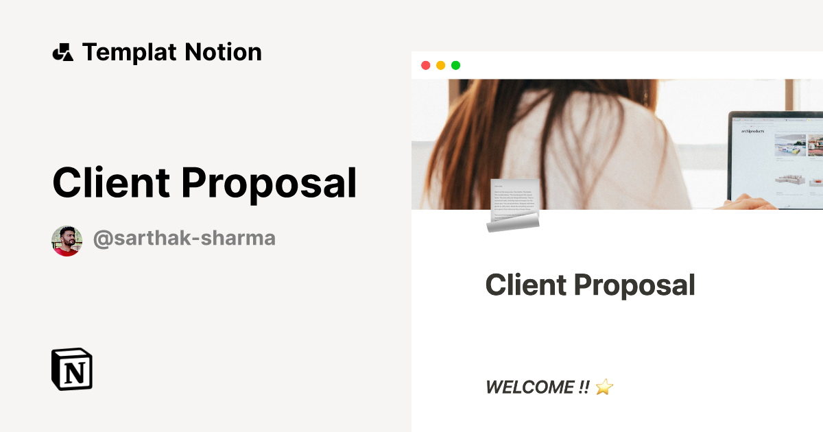 Client Proposal Templat oleh Sarthak Sharma | Notion Marketplace