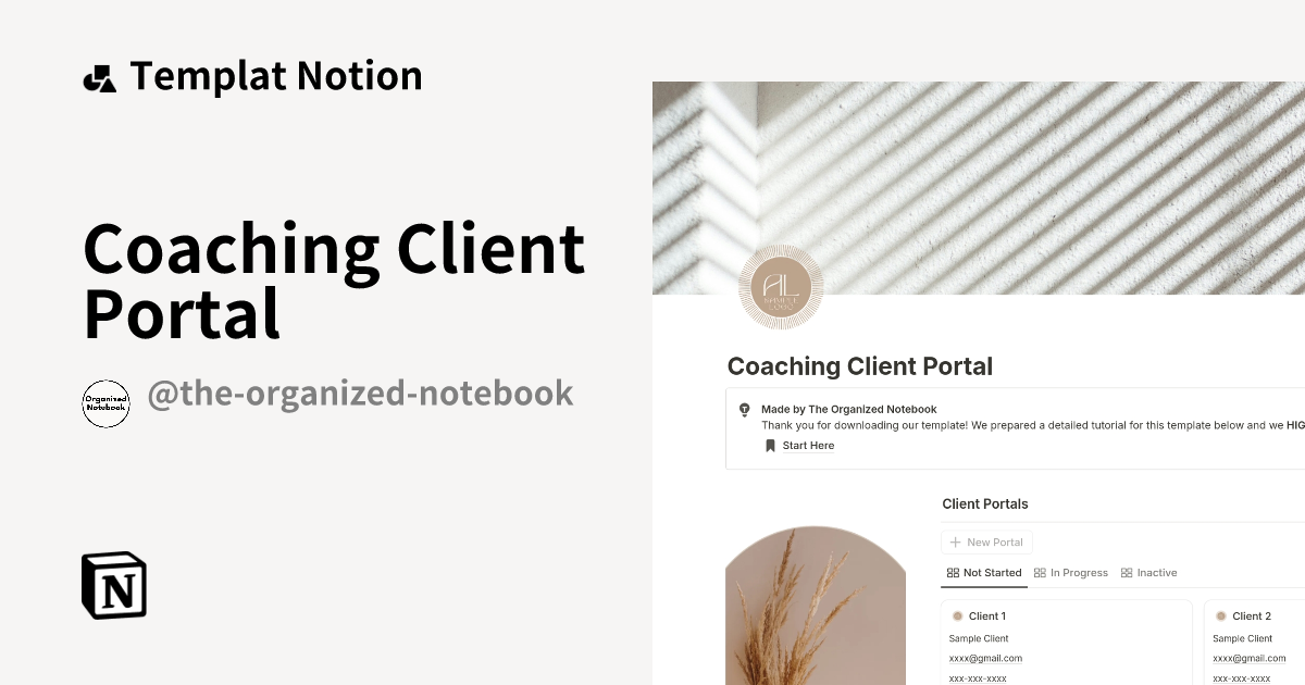 Templat Coaching Client Portal | Notion Marketplace