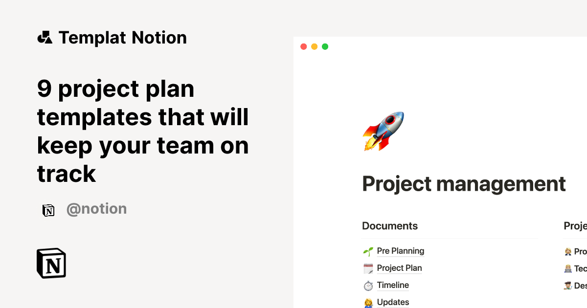 9 project plan templates that will keep your team on track | Notion ...