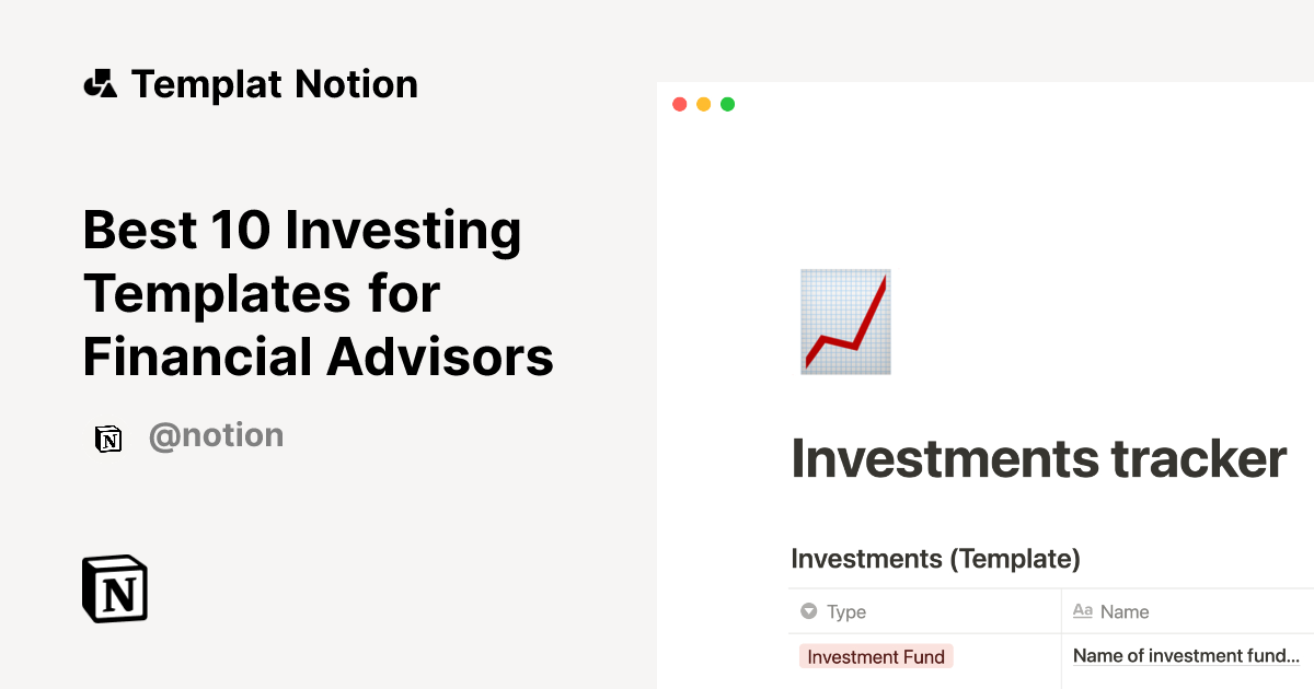 Best 10 Investing Templates for Financial Advisors | Notion Marketplace ...