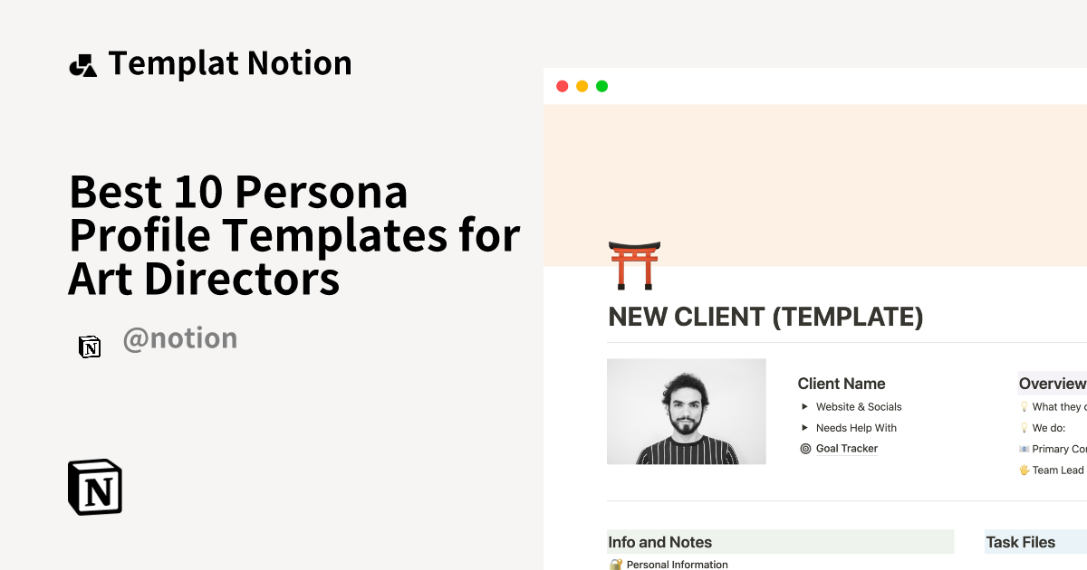 Best 10 Persona Profile Templates for Art Directors | Notion ...