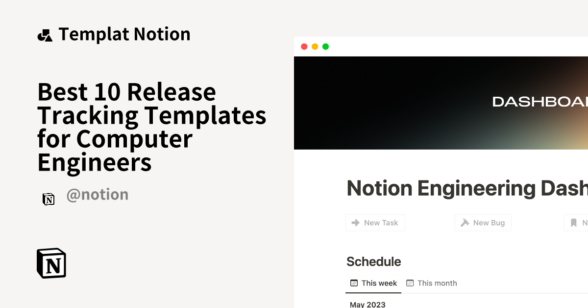 Best 10 Release Tracking Templates for Computer Engineers | Notion ...
