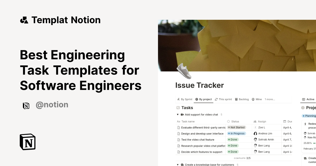 Best Engineering Task Templates for Software Engineers | Notion ...