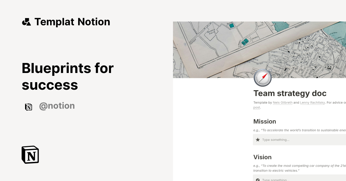 Blueprints for success | Notion Marketplace Templat