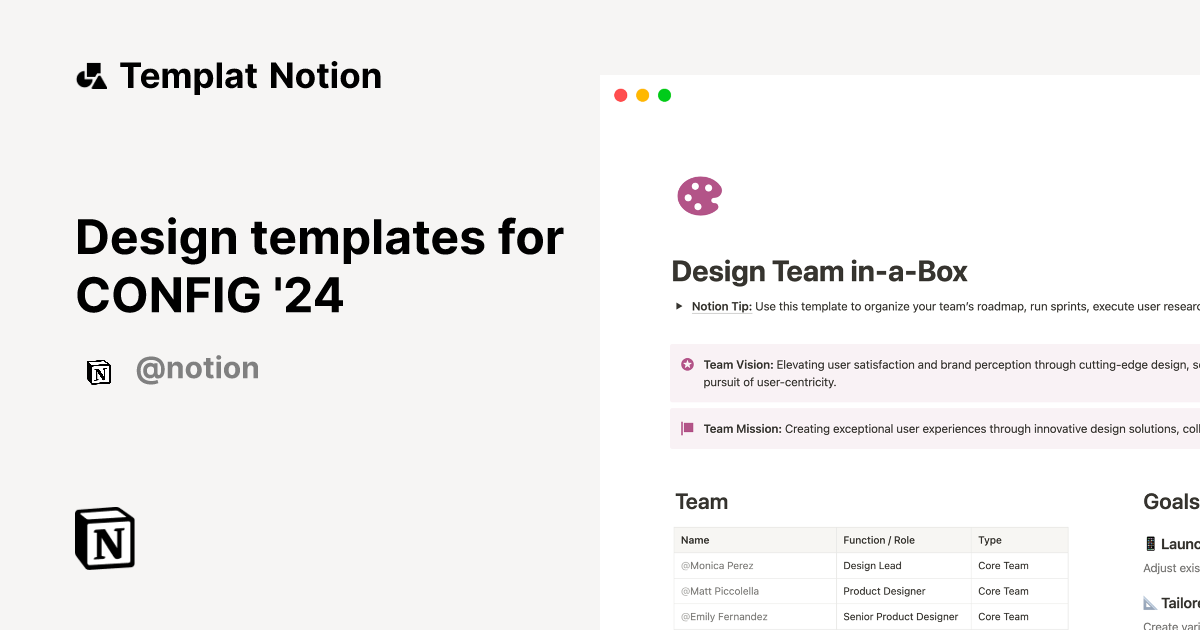 Design templates for CONFIG '24 | Notion Marketplace Templat