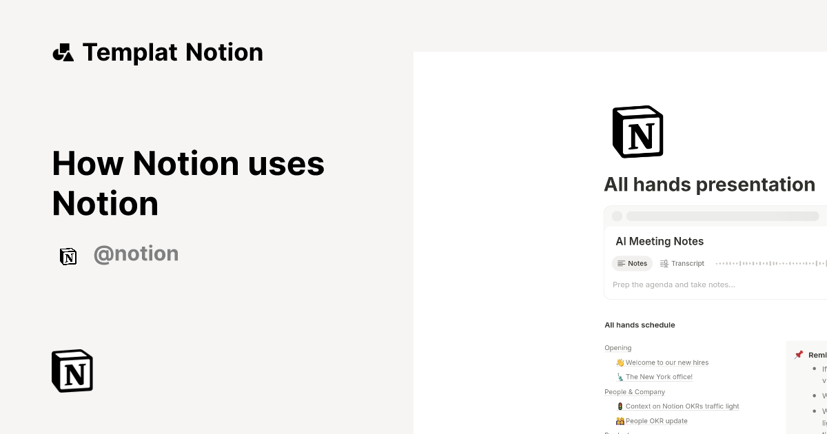 How Notion uses Notion | Notion Marketplace Templat