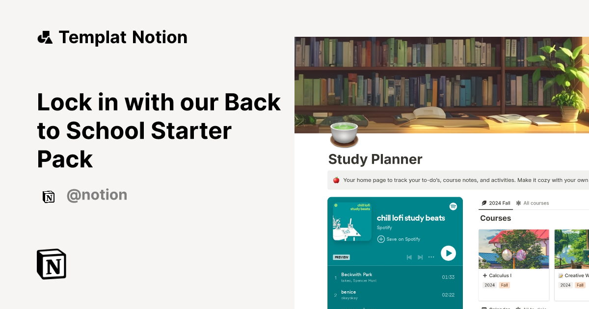 Lock in with our Back to School Starter Pack | Notion Marketplace Templat