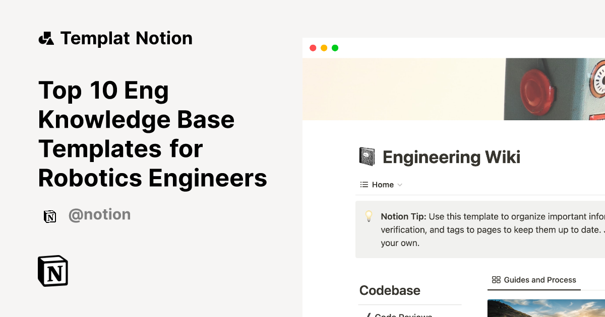 Top 10 Eng Knowledge Base Templates for Robotics Engineers | Notion ...
