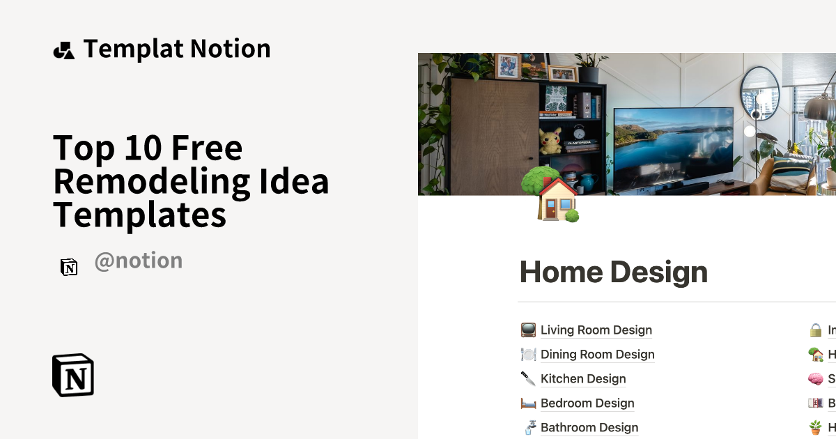Top 10 Free Remodeling Idea Templates | Notion Marketplace Templat