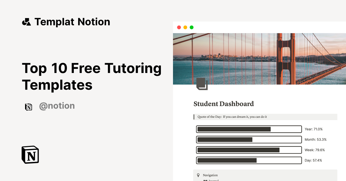 Top 10 Free Tutoring Templates Notion Marketplace Templat