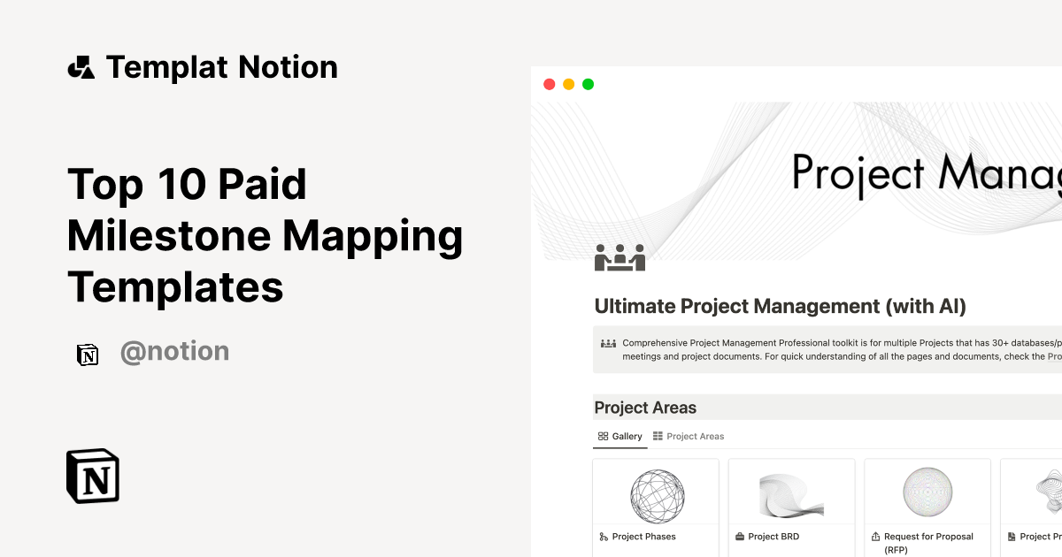 Top 10 Paid Milestone Mapping Templates | Notion Marketplace Templat