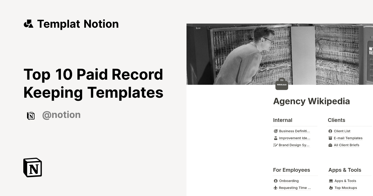 Top 10 Paid Record Keeping Templates | Notion Marketplace Templat