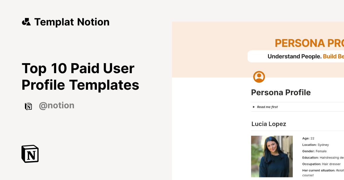 Top 10 Paid User Profile Templates | Notion Marketplace Templat