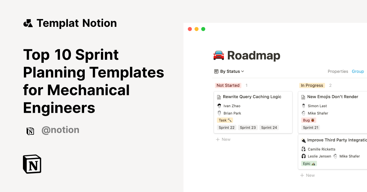 Top 10 Sprint Planning Templates for Mechanical Engineers | Notion ...