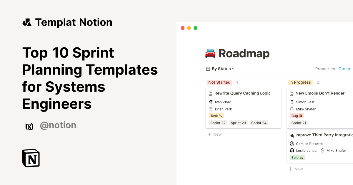 Top 10 Sprint Planning Templates for Systems Engineers | Notion ...