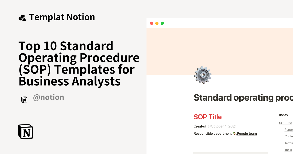 Top 10 Standard Operating Procedure (SOP) Templates for Business ...