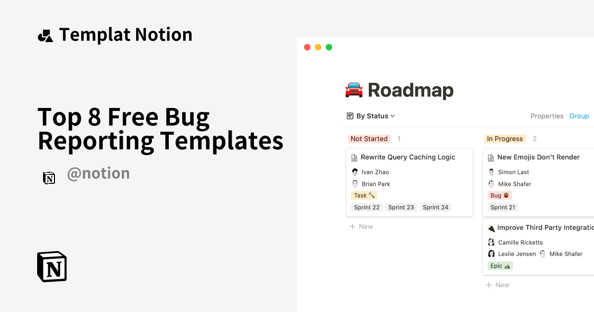 Top 8 Free Bug Reporting Templates | Notion Marketplace Templat