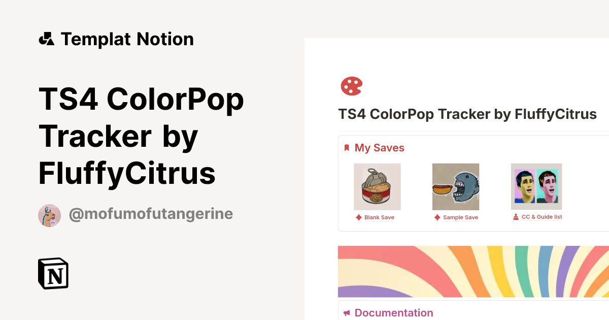 TS4 ColorPop Tracker by FluffyCitrus Templat oleh MofumofuTangerine ...
