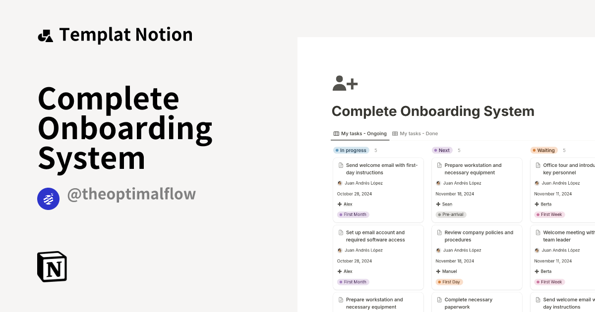 Templat Complete Onboarding System | Notion Marketplace