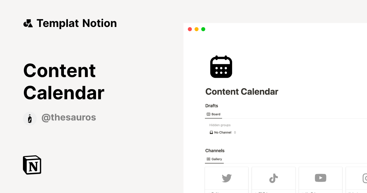 Templat Content Calendar | Notion Marketplace
