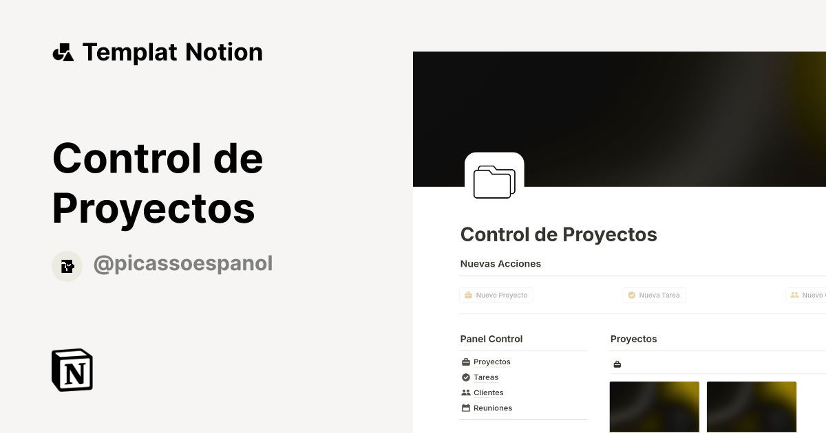 Templat Control de Proyectos | Notion Marketplace