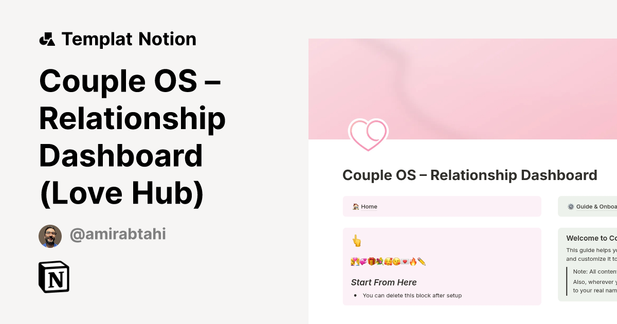Templat Couple OS – Relationship Dashboard (Love Hub) | Notion Marketplace