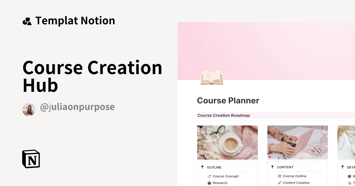 Templat Course Creation Hub | Notion Marketplace