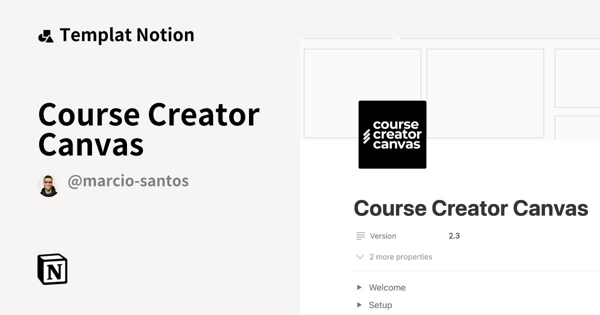 Templat Course Creator Canvas | Notion Marketplace