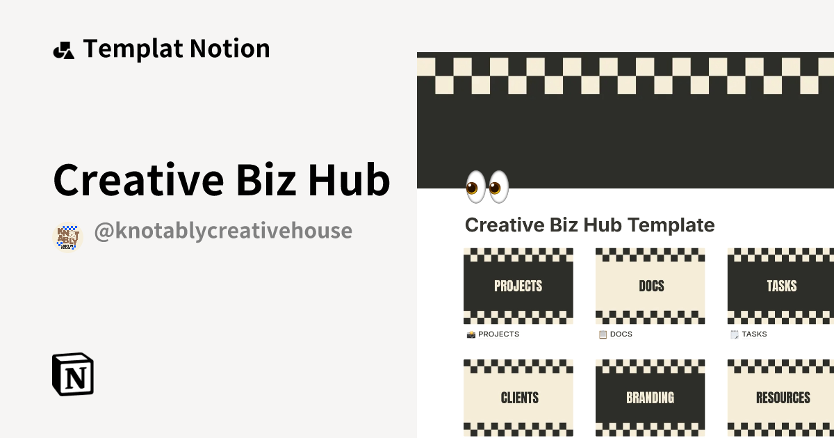 Templat Creative Biz Hub | Notion Marketplace