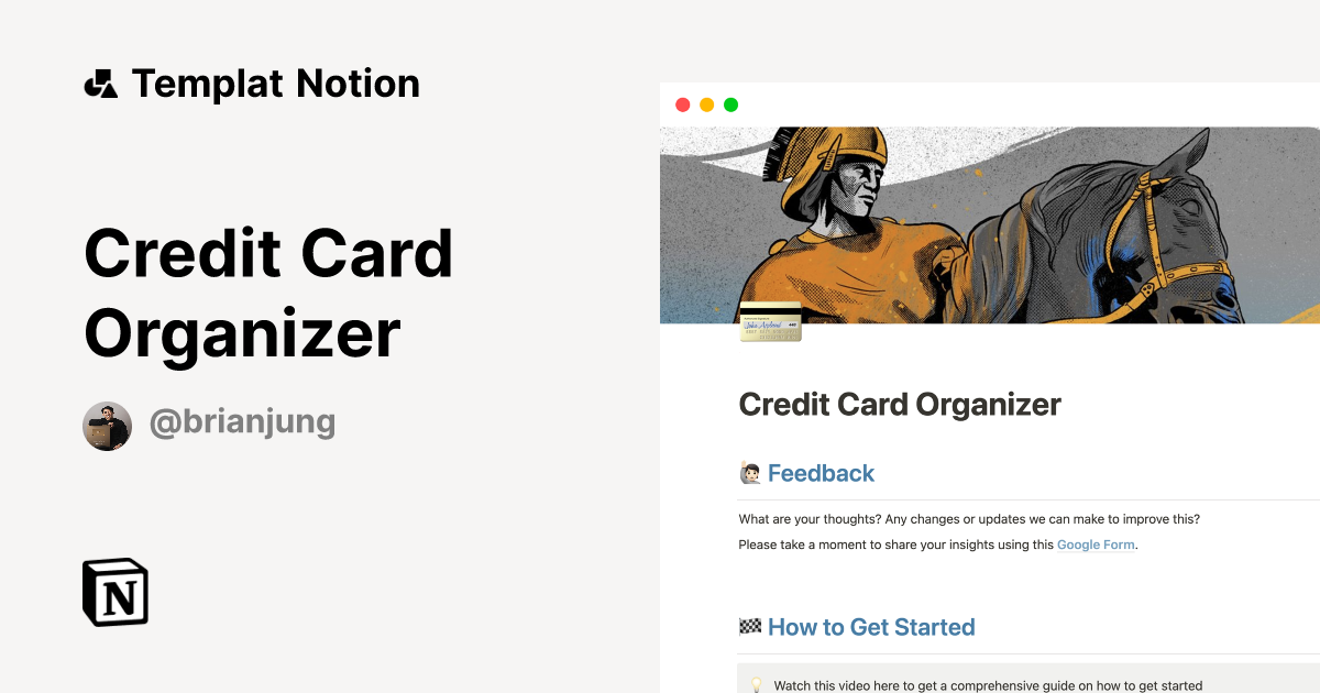 Templat Credit Card Organizer | Notion Marketplace