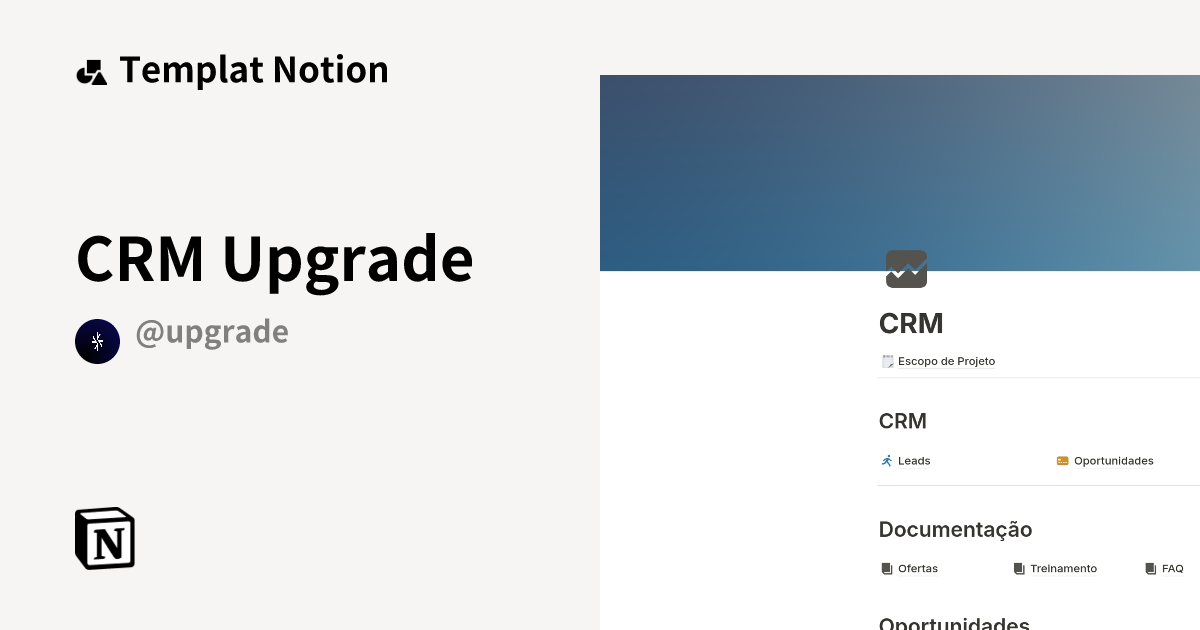 Templat CRM Upgrade | Notion Marketplace