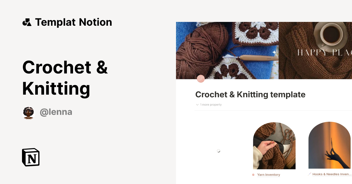 Templat Crochet & Knitting | Notion Marketplace