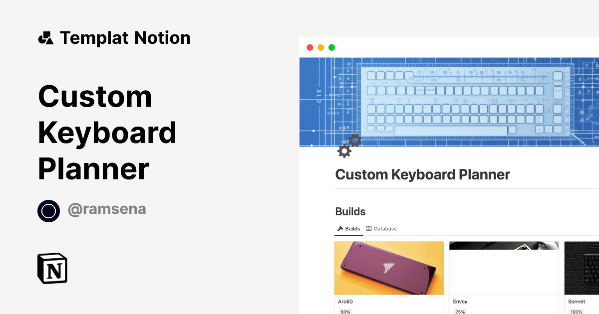 Custom Keyboard Planner Templat oleh Ram | Notion Marketplace