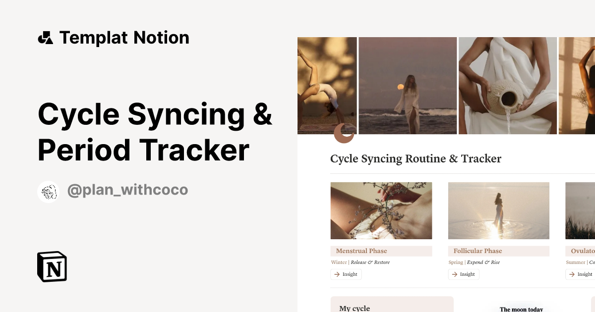 Templat Cycle Syncing Routine & Tracker | Notion Marketplace