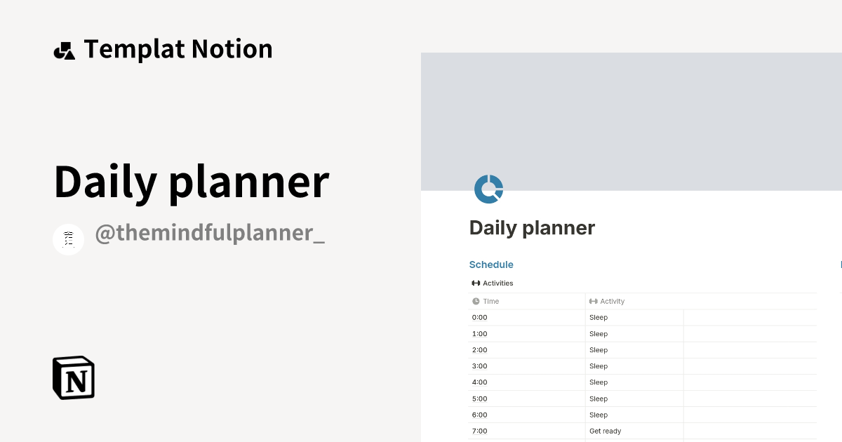 Templat Daily planner | Notion Marketplace