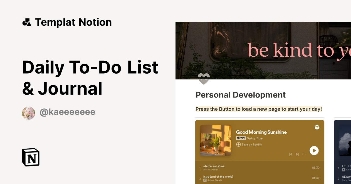 Templat Daily To-Do List & Journal | Notion Marketplace
