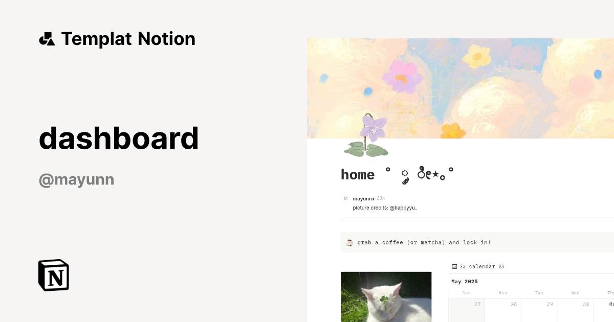 dashboard Templat oleh mayunn | Notion Marketplace