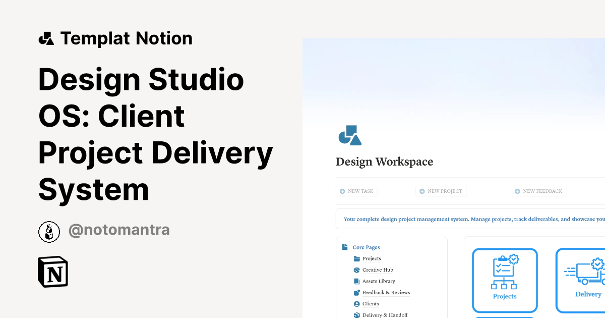 Design Studio OS: Client Project Delivery System Templat oleh ...