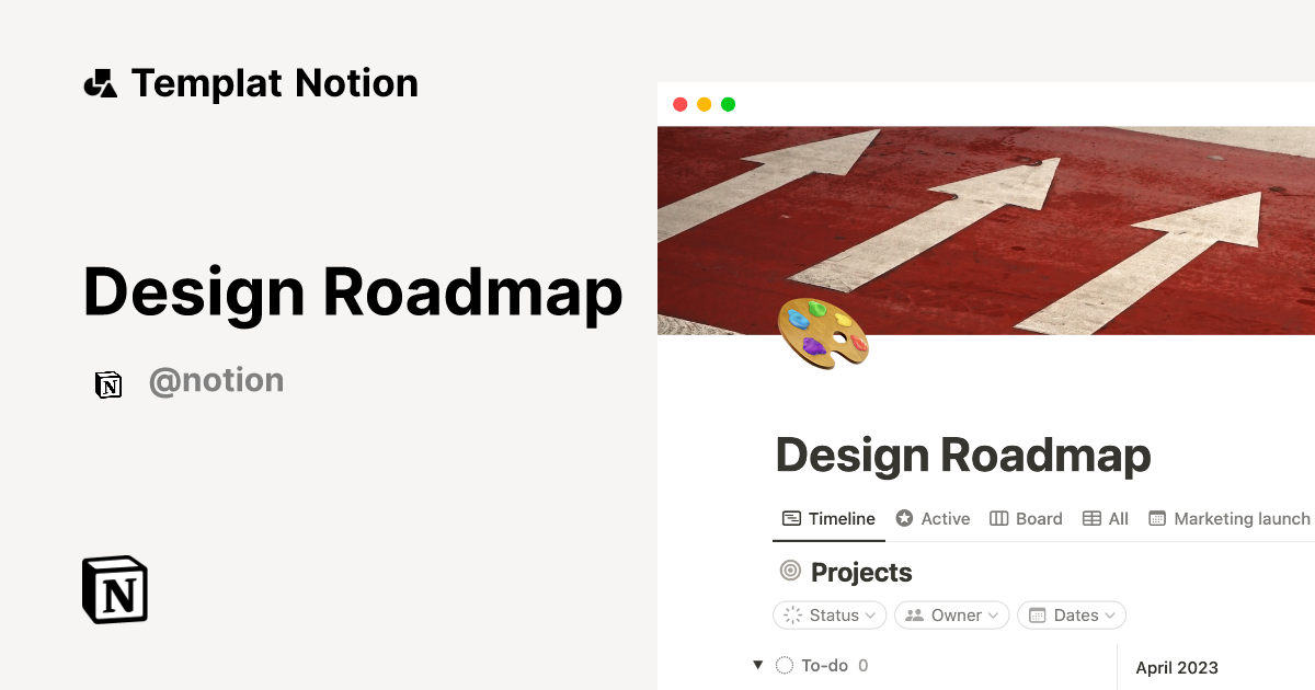 Design Roadmap Templat oleh Notion | Notion Marketplace