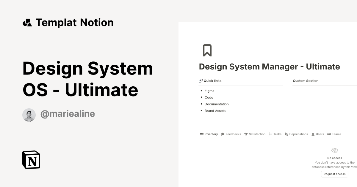 Templat Design System OS - Ultimate | Notion Marketplace