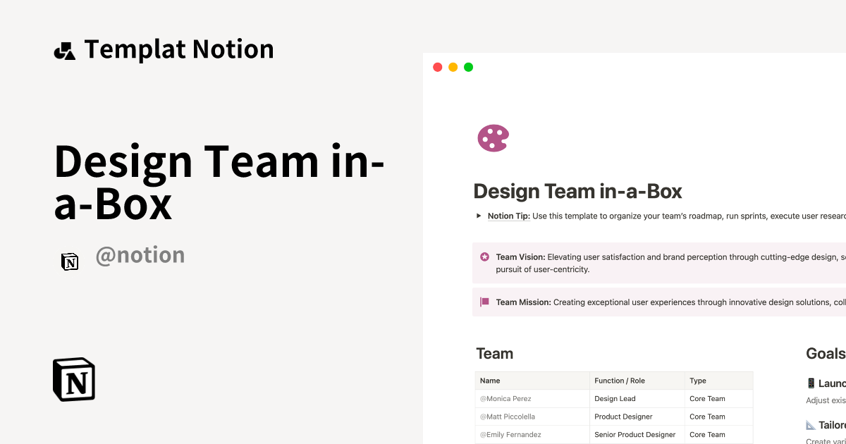 Templat Design Team in-a-Box 2025 | Notion Marketplace