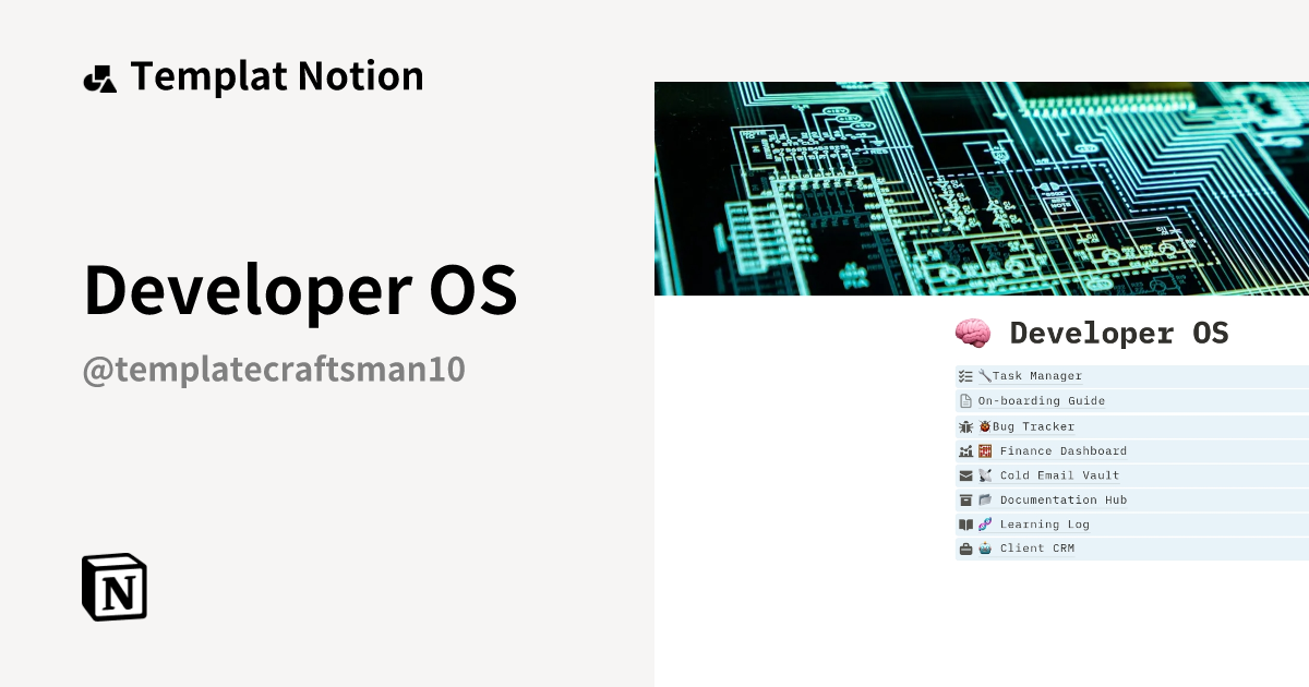 Templat Developer OS | Notion Marketplace