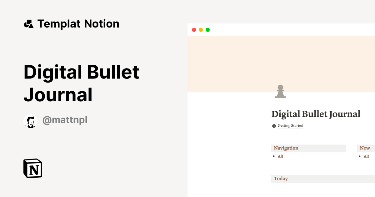 Templat Digital Bullet Journal | Notion Marketplace