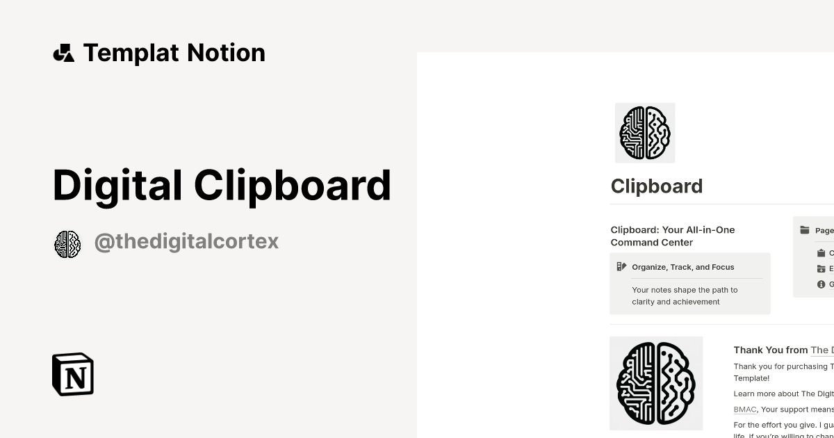Templat Digital Clipboard | Notion Marketplace