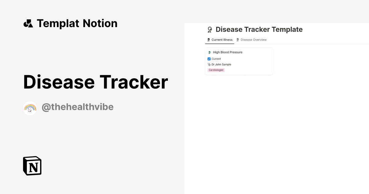 Templat Disease Tracker | Notion Marketplace